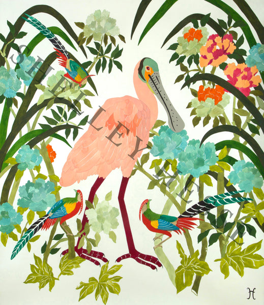 Roseate With Pheasants – Shelley Hesse